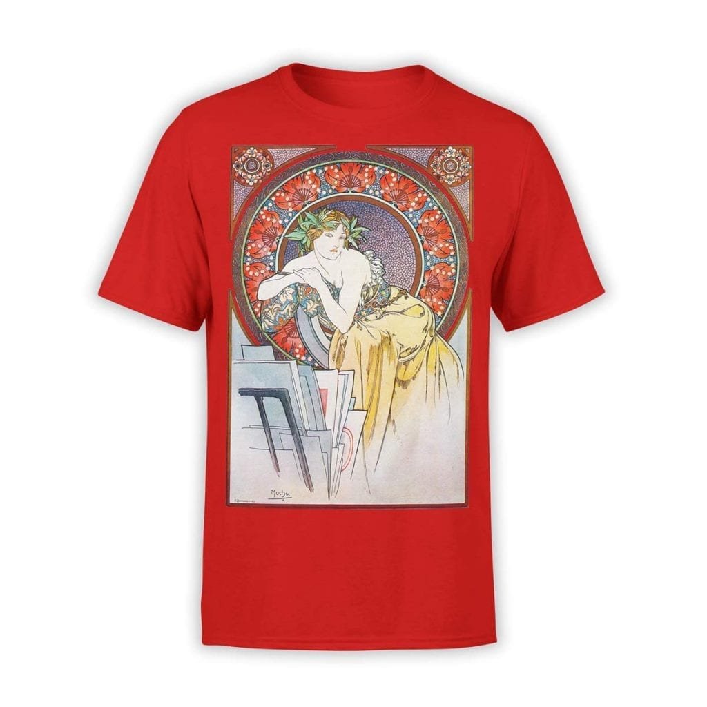 Art T-Shirts. "Alphonse Mucha. Art Nouveau Muse" Unisex Shirts.