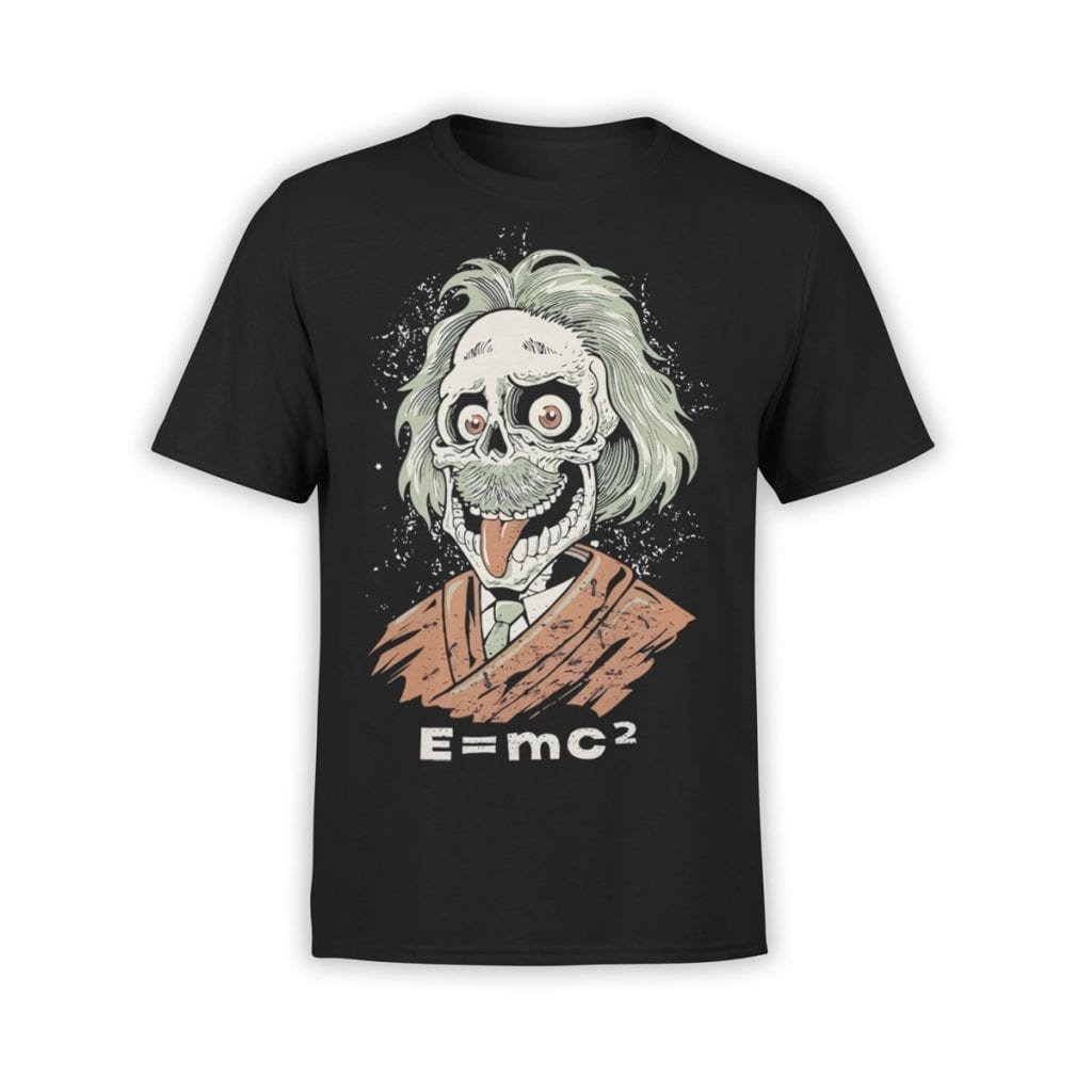 Funny T-Shirts. "Zombie Einstein" Unisex T-Shirt. 100% Ultra Cotton.