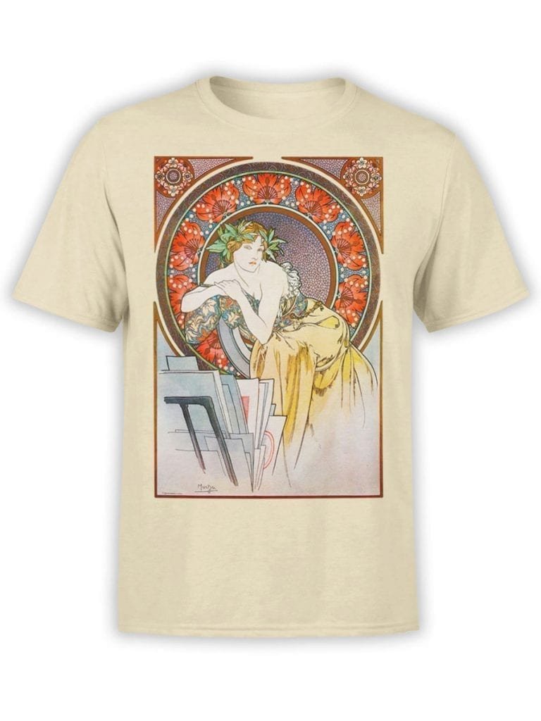 Alphonse Mucha T-Shirt | La Femme Au Coquelicots | Art Shirt